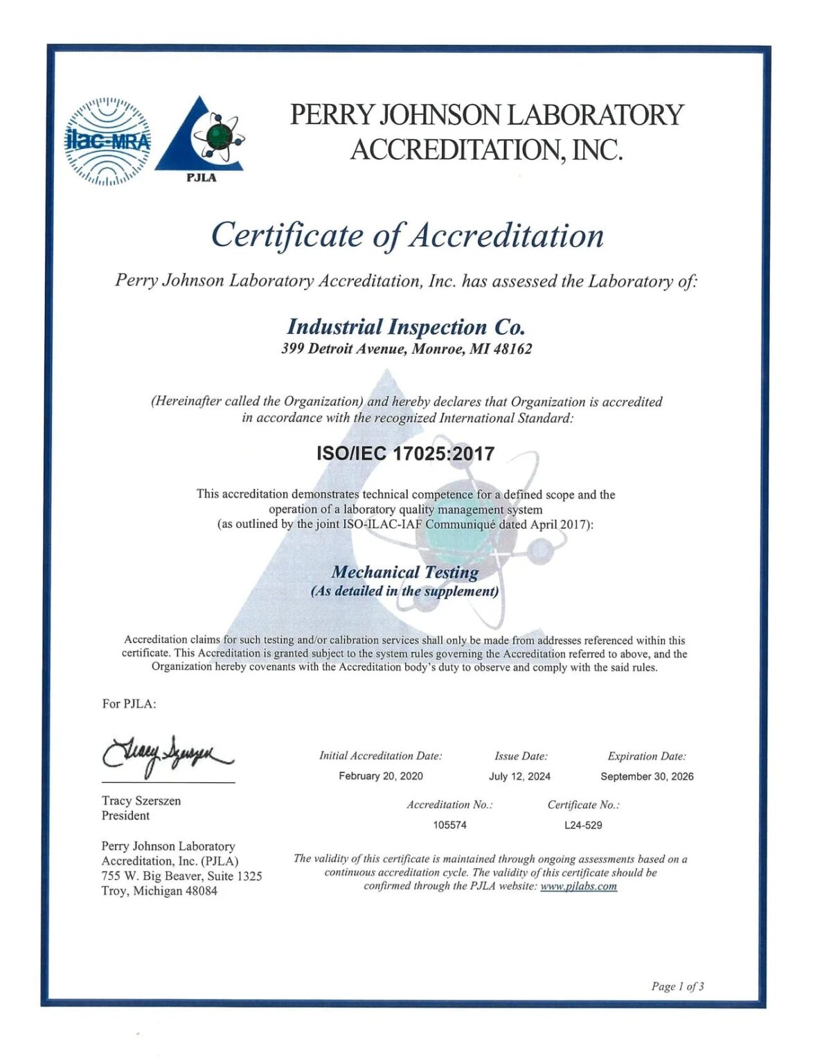 ISO/IEC 17025:2017 Accredited Laboratory | Industrial Inspection Company